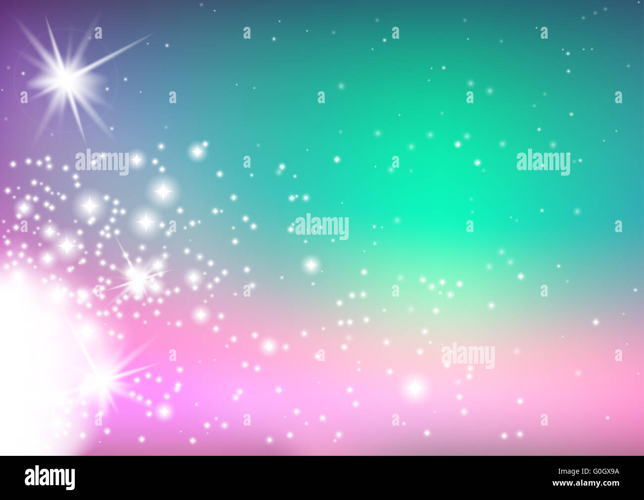 Background with Glowing Stars Stock Photo - Alamy