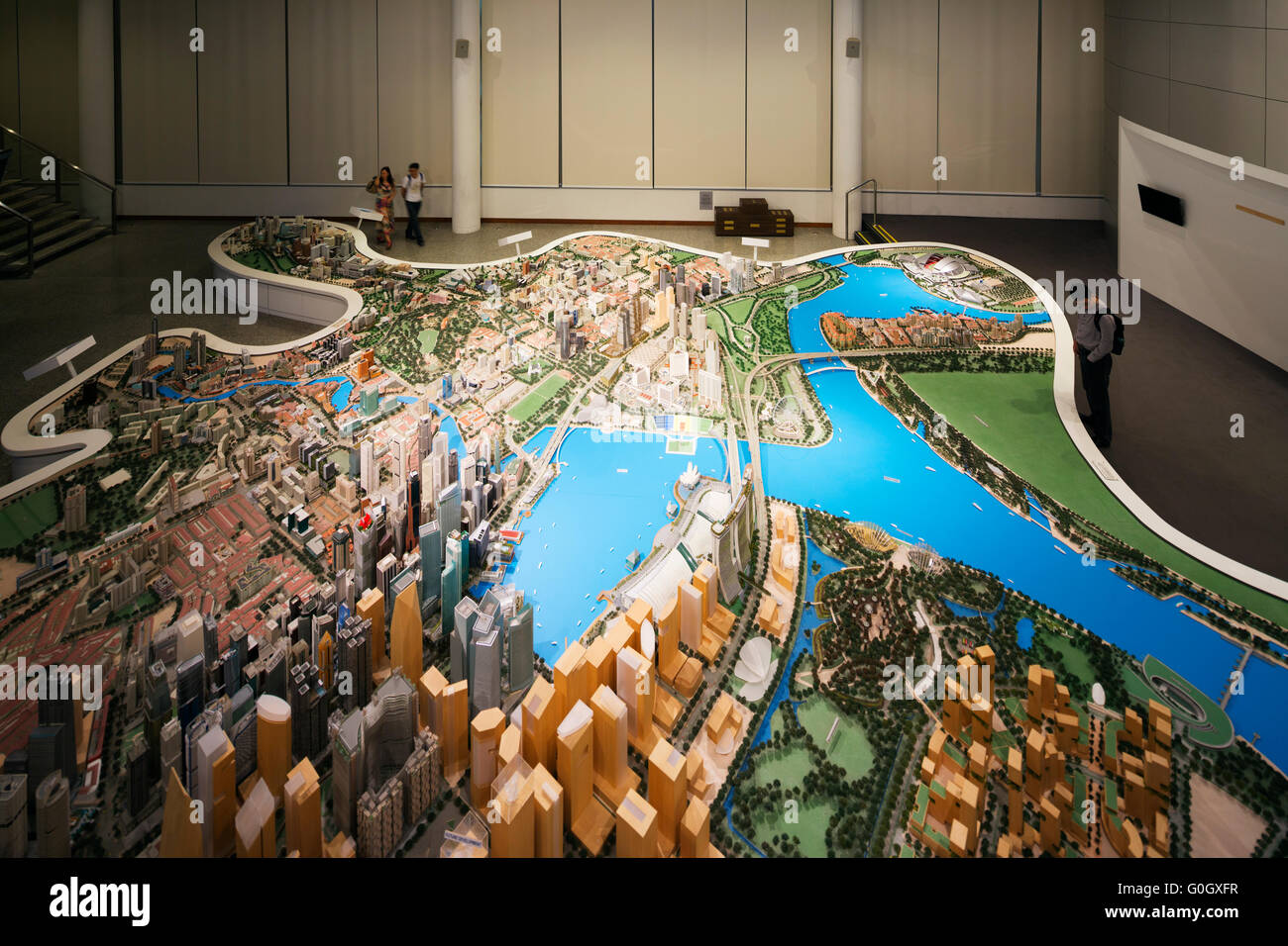 South East Asia, Singapore, City Planning scale model of Singapore ...