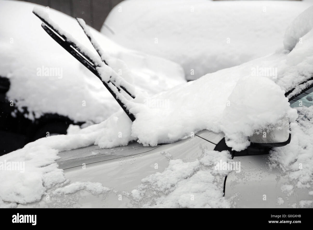 Windshield wipers up Stock Photo - Alamy