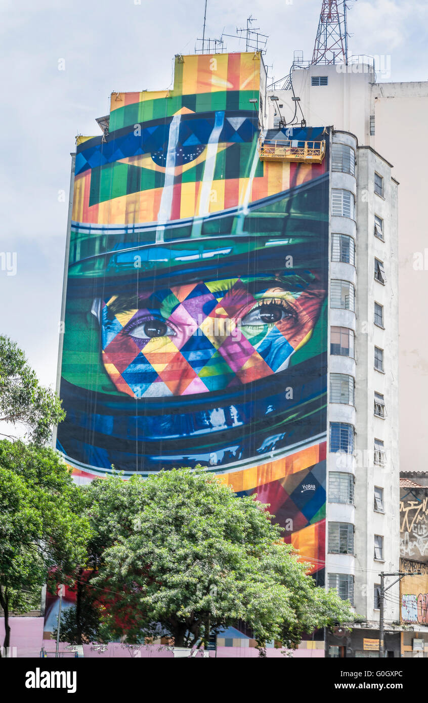 Airton Senna Mural Sao Paulo Brazil Stock Photo - Alamy