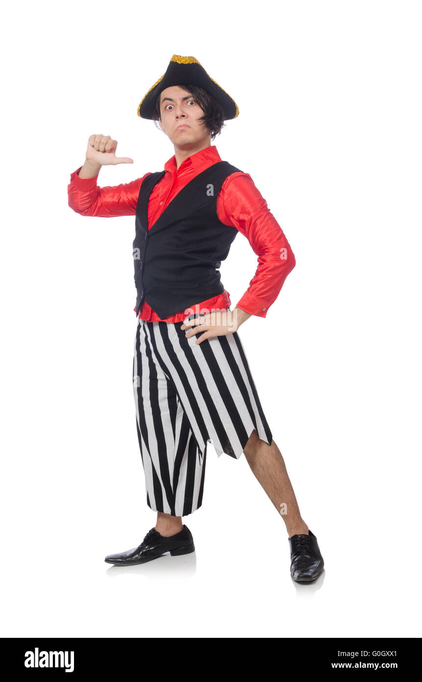 Funny pirate isolated on the white Stock Photo - Alamy