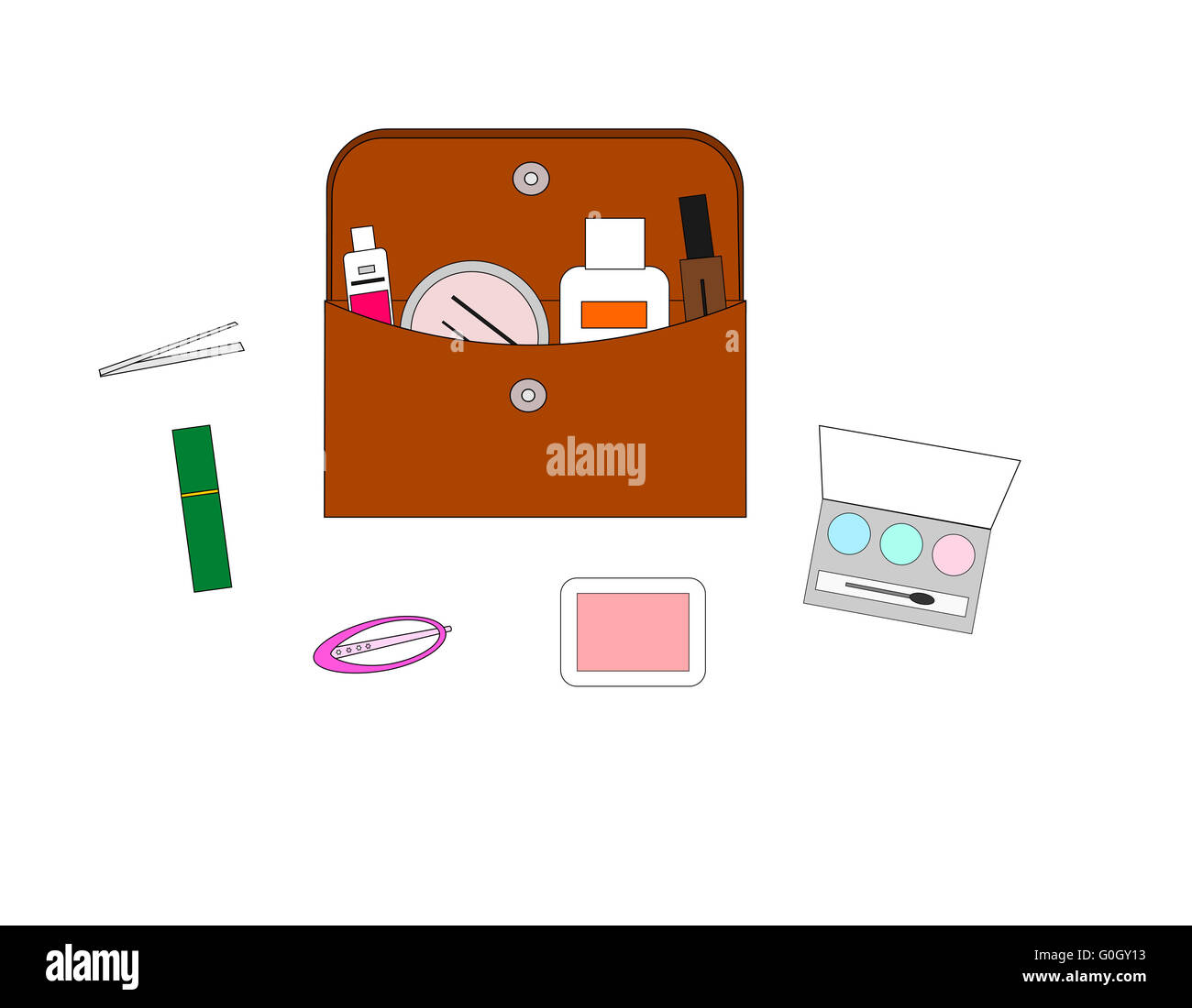 Makeup essentials Cut Out Stock Images & Pictures - Alamy