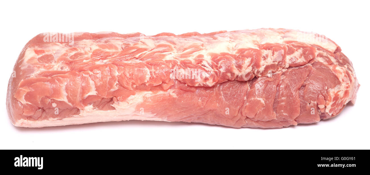 big piece of raw meat isolated on white background Stock Photo - Alamy