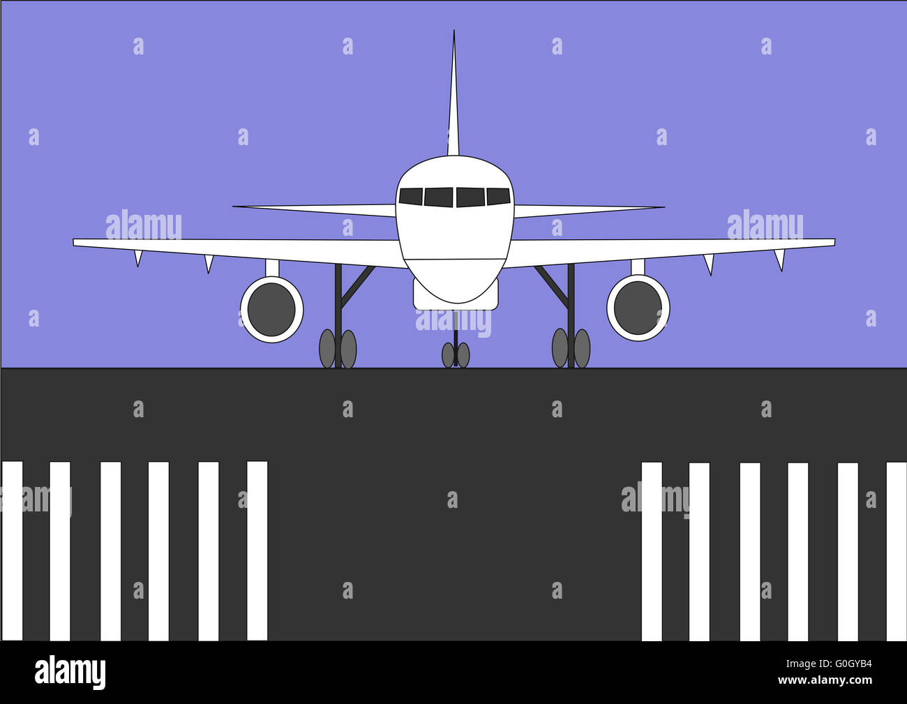 Plane on the runway Stock Photo - Alamy