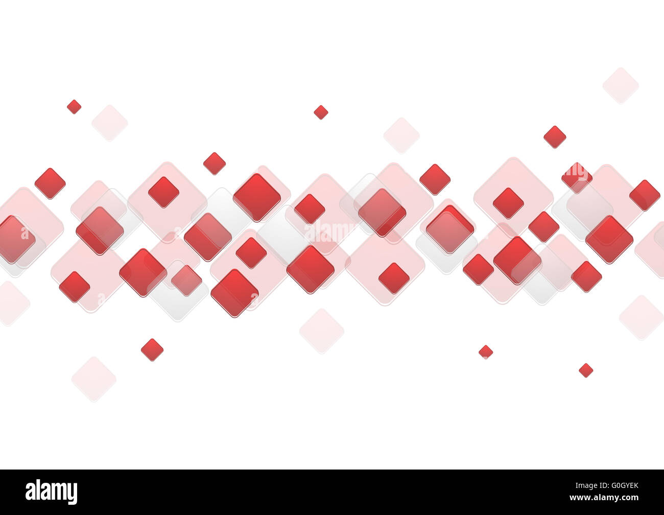 Red geometric squares on white background Stock Photo - Alamy