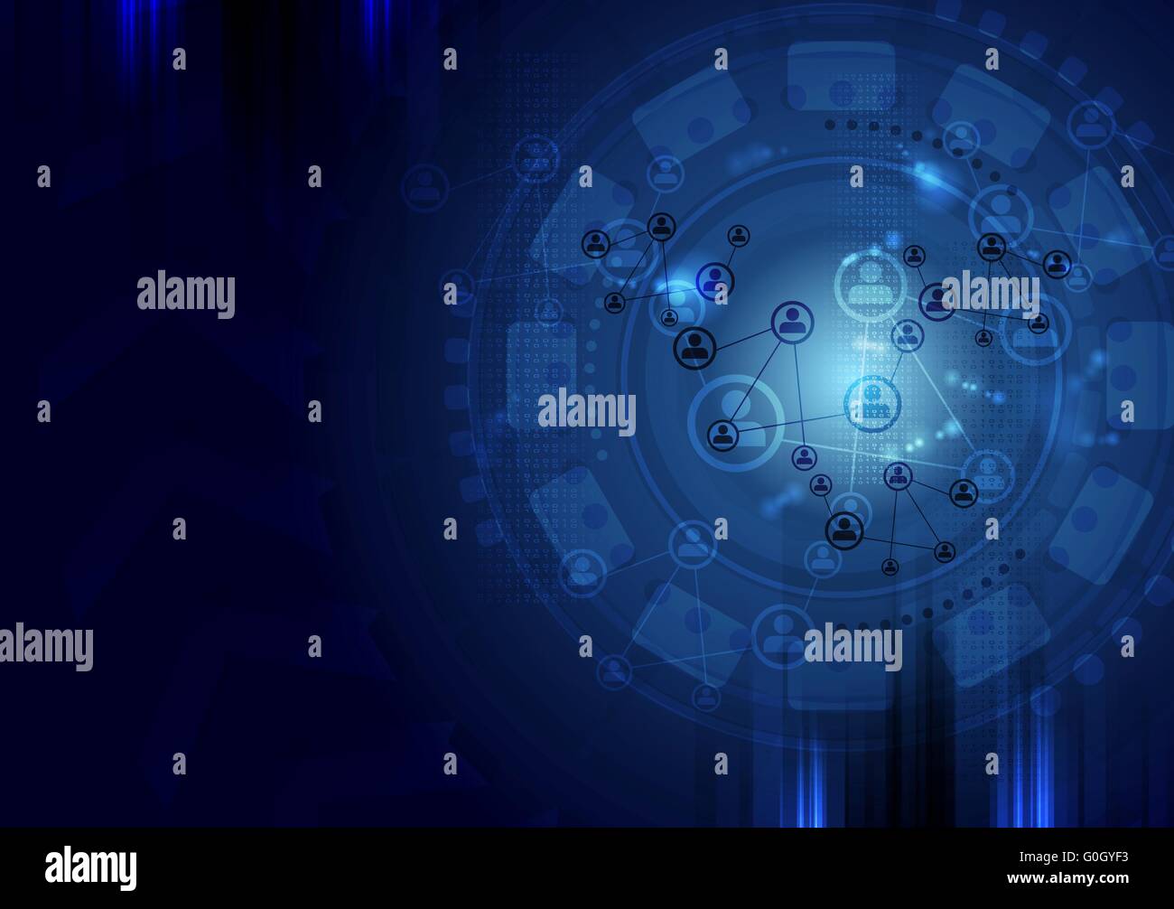 Dark blue technology background Stock Photo - Alamy