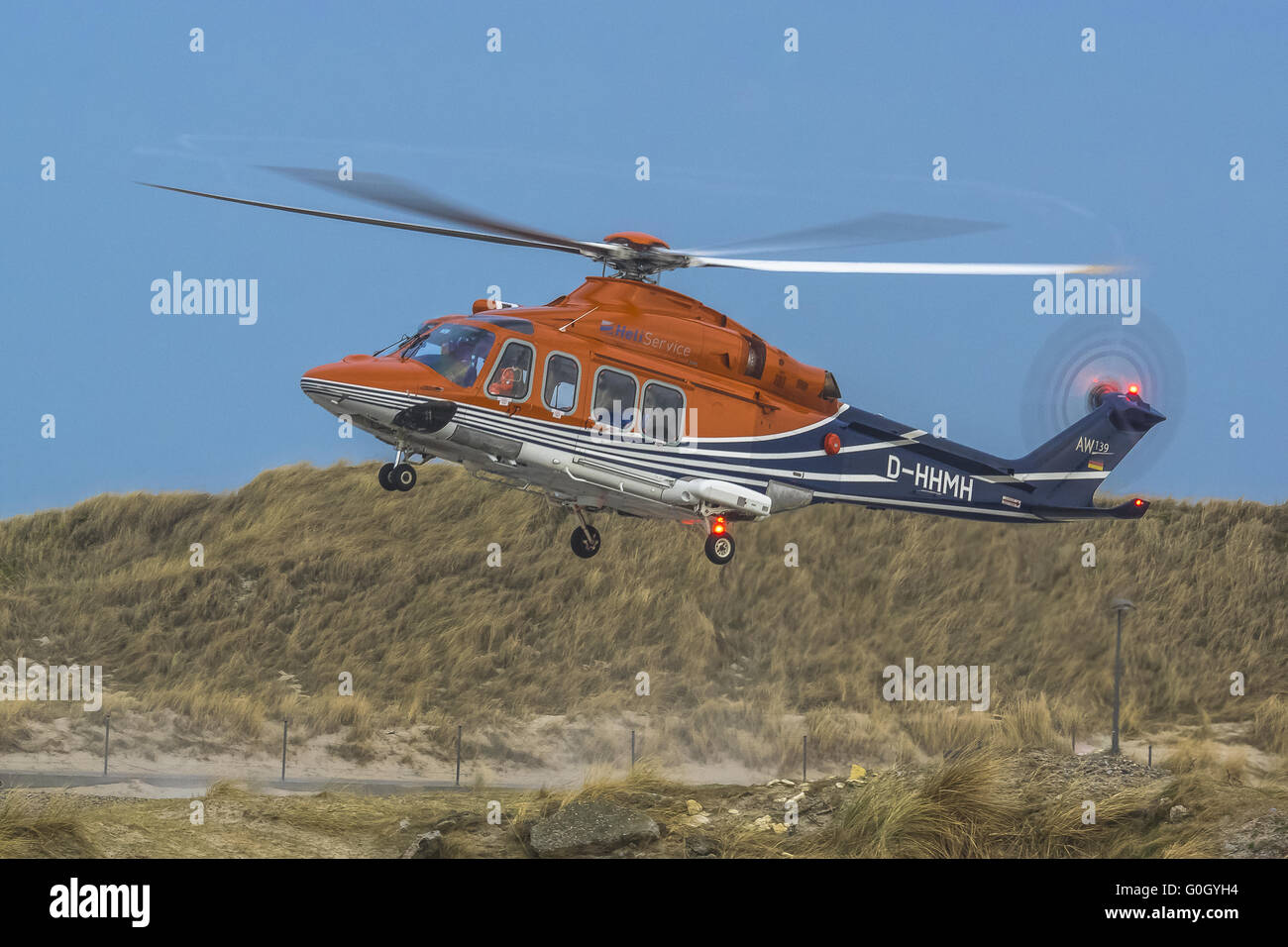 The aluminum bird while landing Stock Photo - Alamy