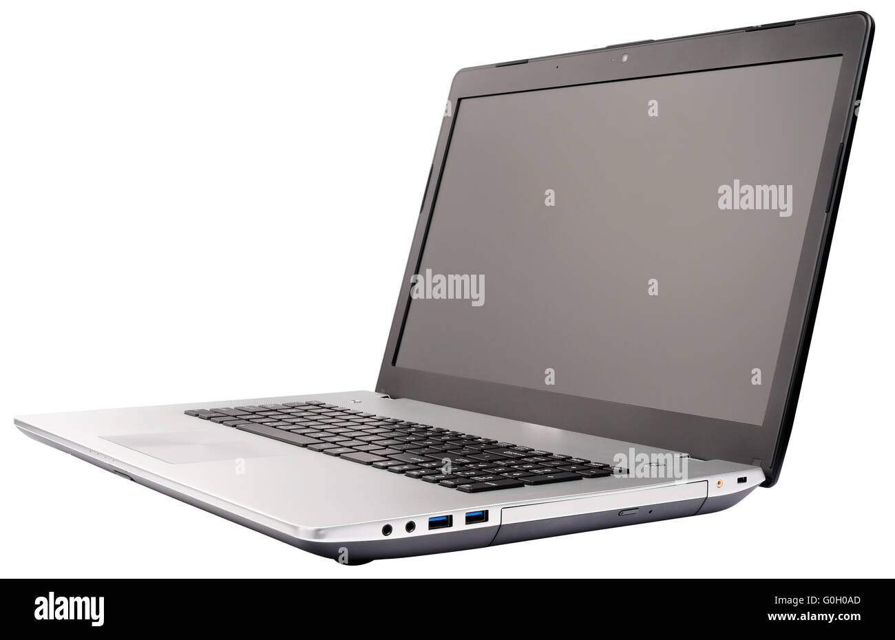 Open laptop (notebook) isometric view isolated on the white background ...