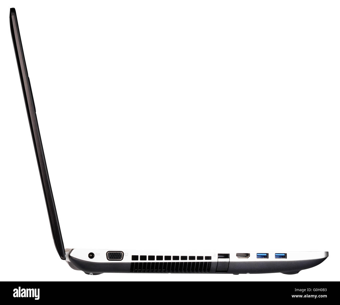Open laptop side view Cut Out Stock Images & Pictures - Alamy
