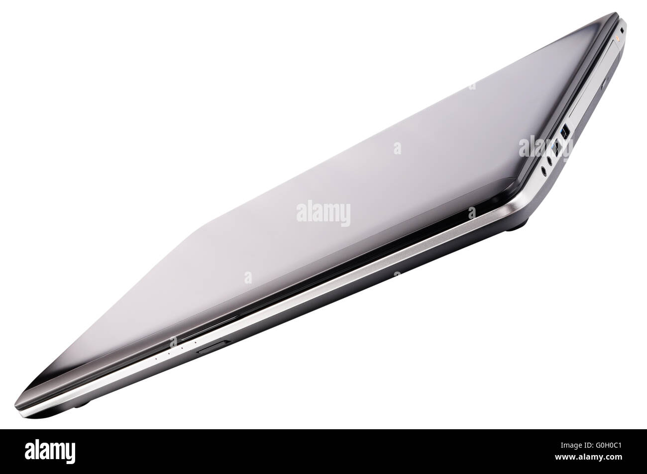 Closed laptop (notebook) isolated on the white background Stock Photo ...