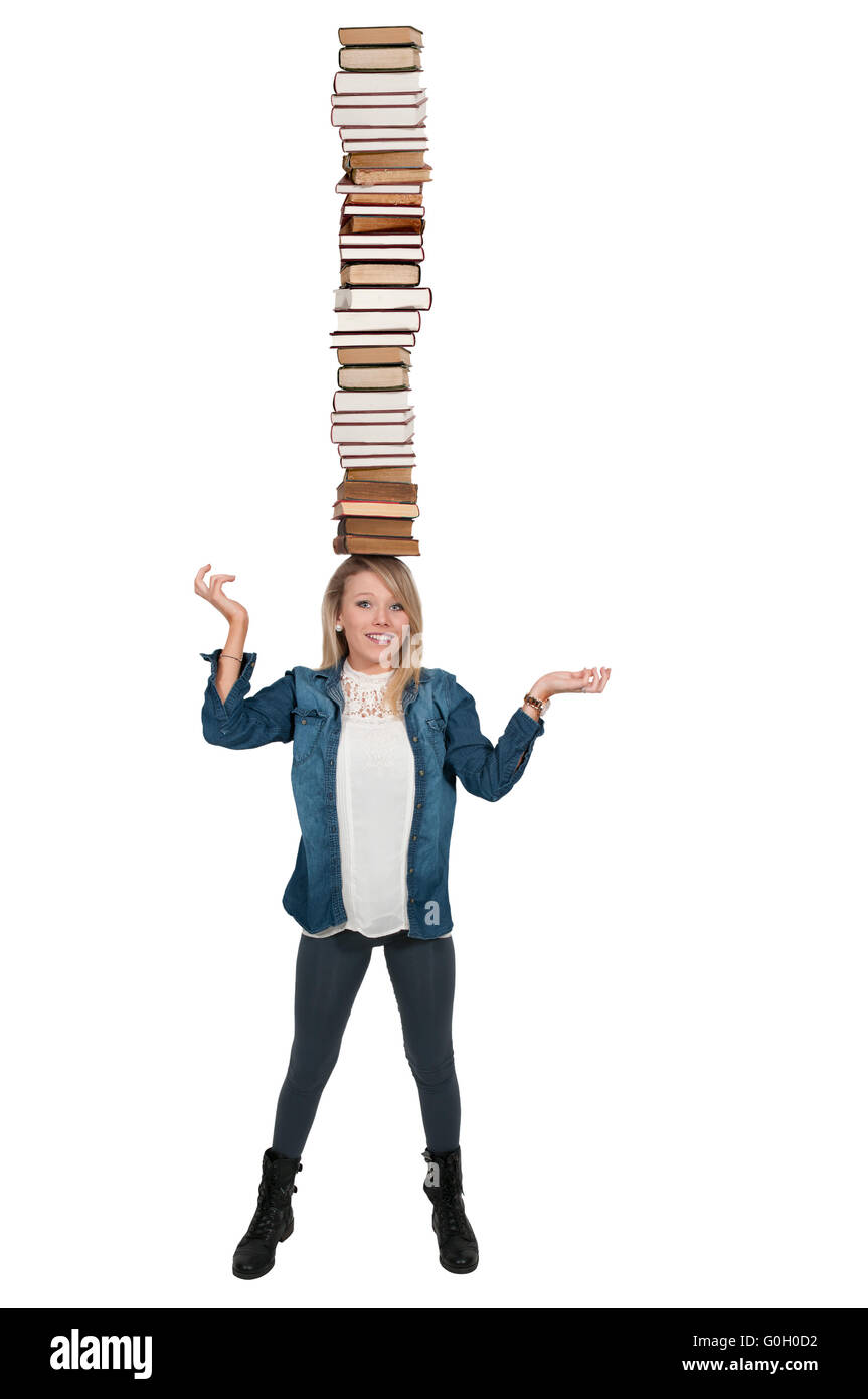 Smart woman student holding Cut Out Stock Images & Pictures - Alamy