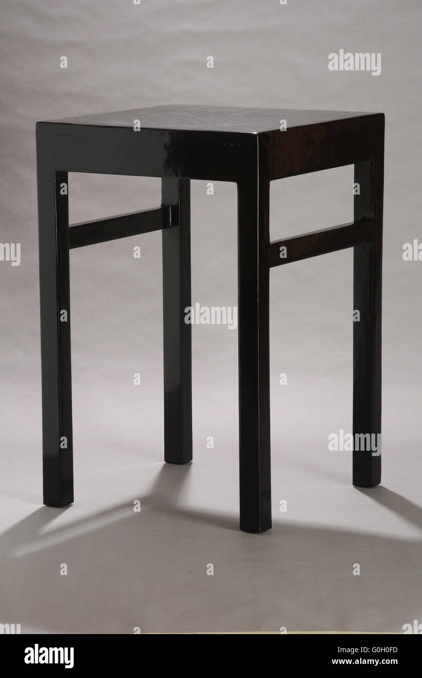 Burmese table of wood Stock Photo - Alamy