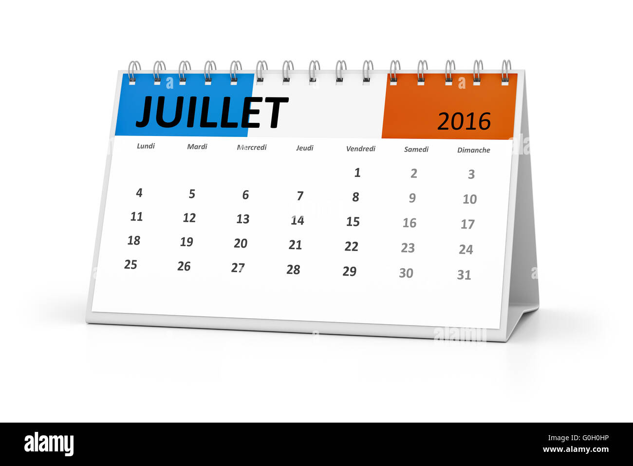 New french calendar Cut Out Stock Images & Pictures - Alamy