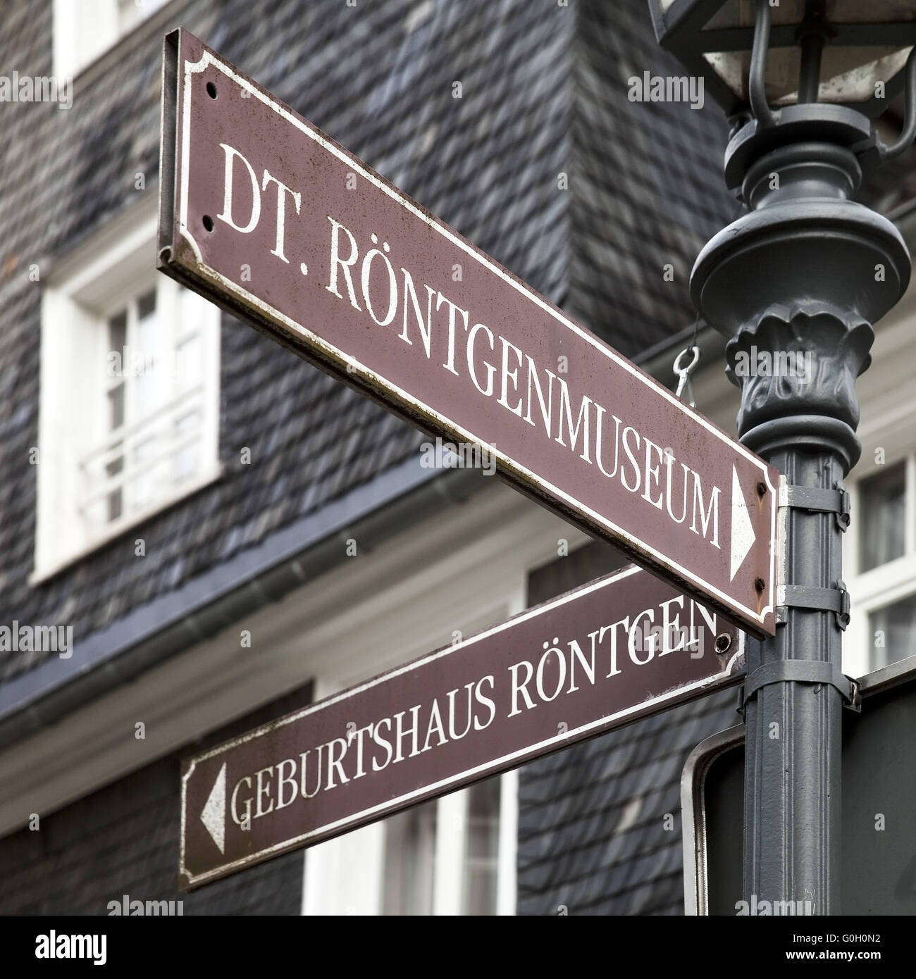 direction signs to German Roentgen Museum and birthplace of Wilhelm ...