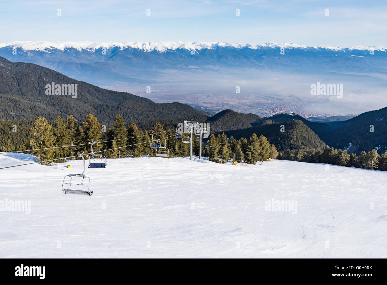 chair lift for skiing Stock Photo - Alamy