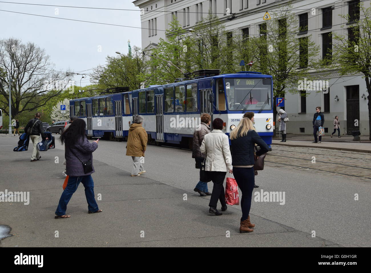 Riga tram in city surrounds: track layout, stops arrangement and famous ...