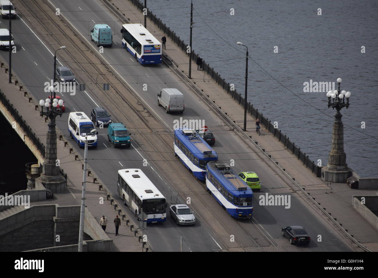 Riga tram in city surrounds: track layout, stops arrangement and famous ...