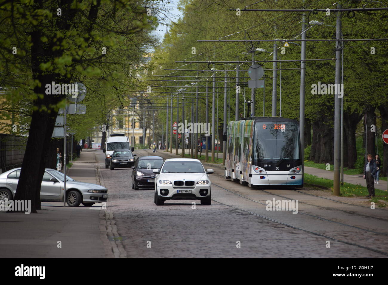Riga tram in city surrounds: track layout, stops arrangement and famous ...