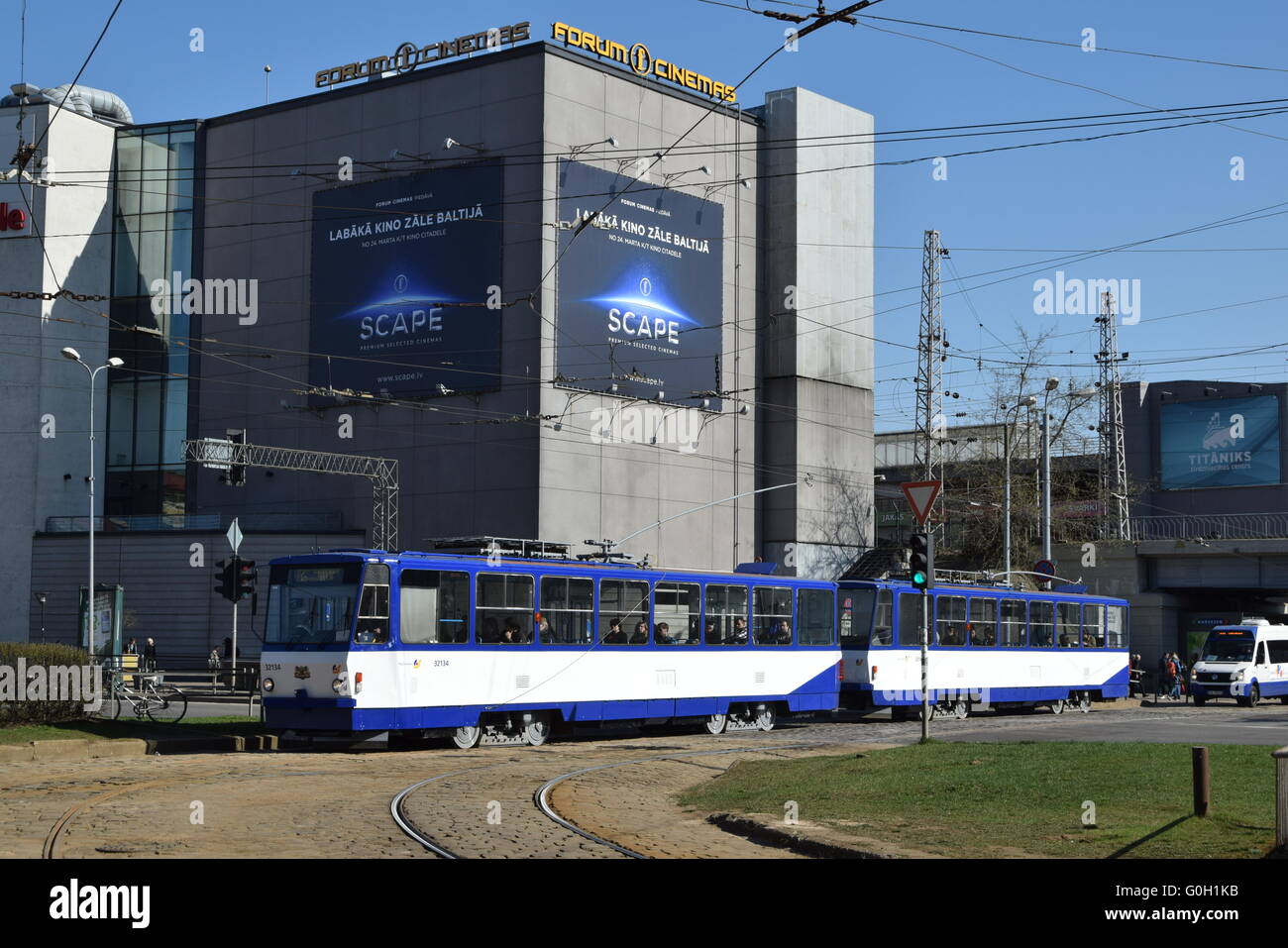 Riga tram in city surrounds: track layout, stops arrangement and famous ...