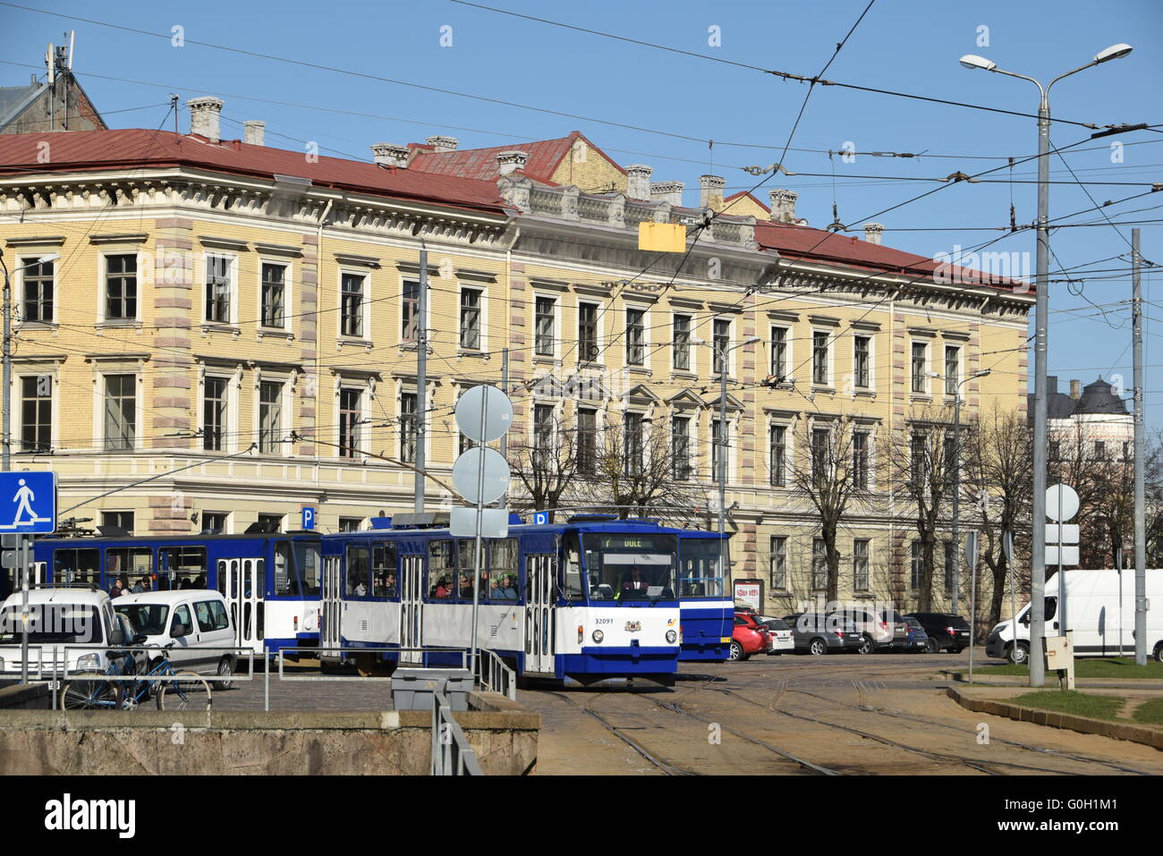 Riga tram in city surrounds: track layout, stops arrangement and famous ...