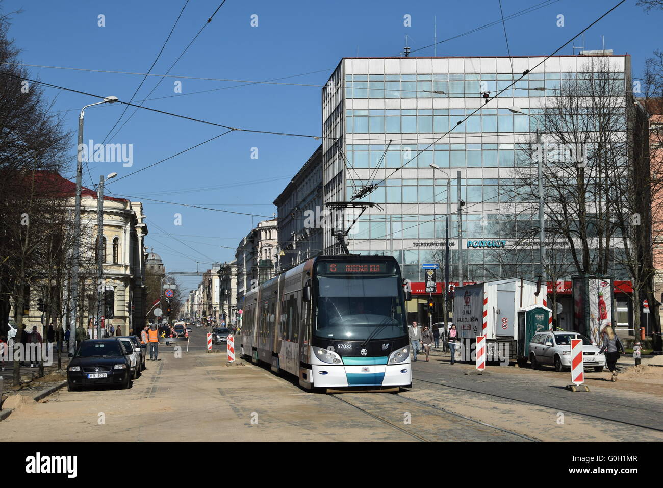 Riga tram in city surrounds: track layout, stops arrangement and famous ...