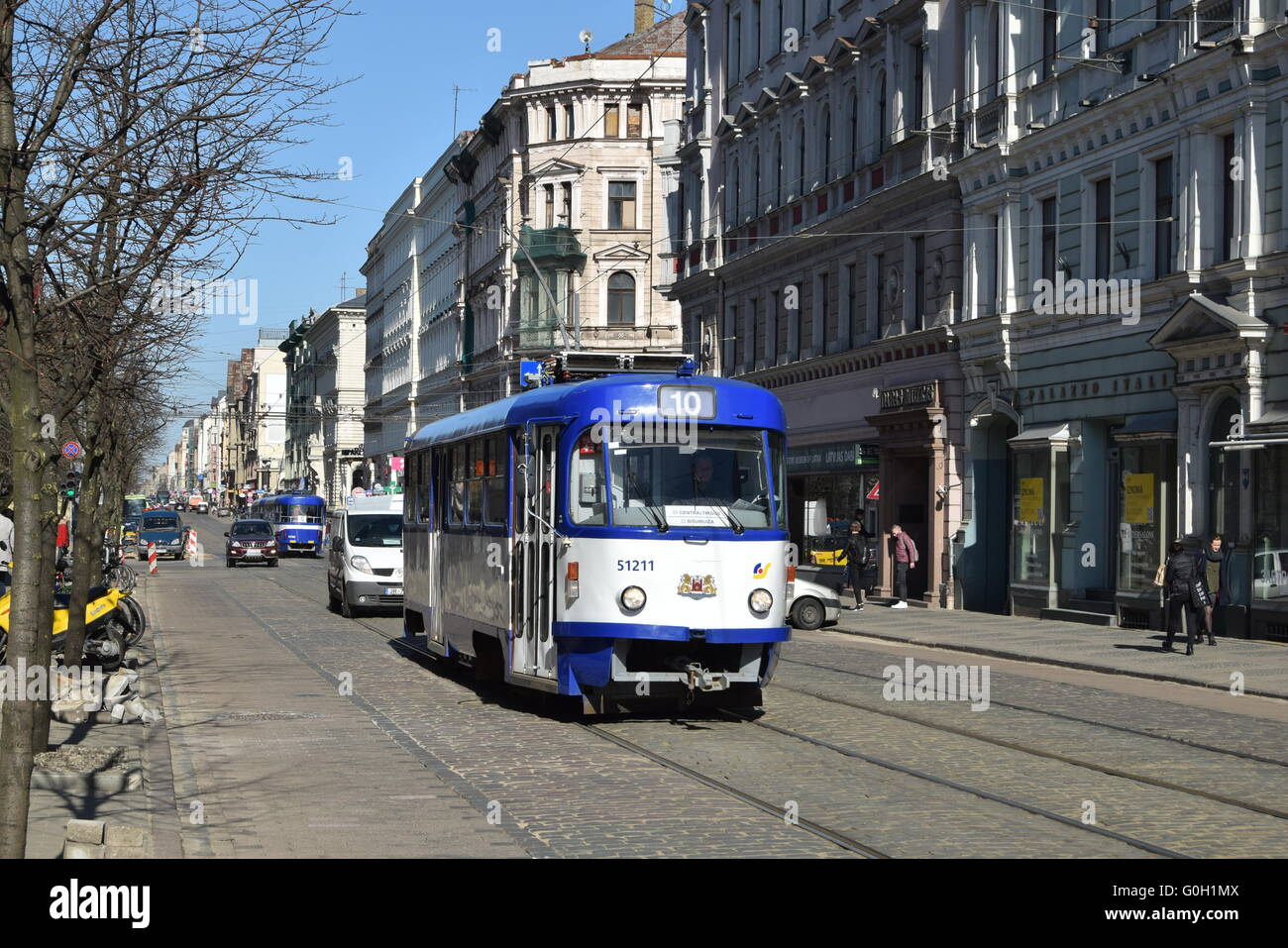 Riga tram in city surrounds: track layout, stops arrangement and famous ...