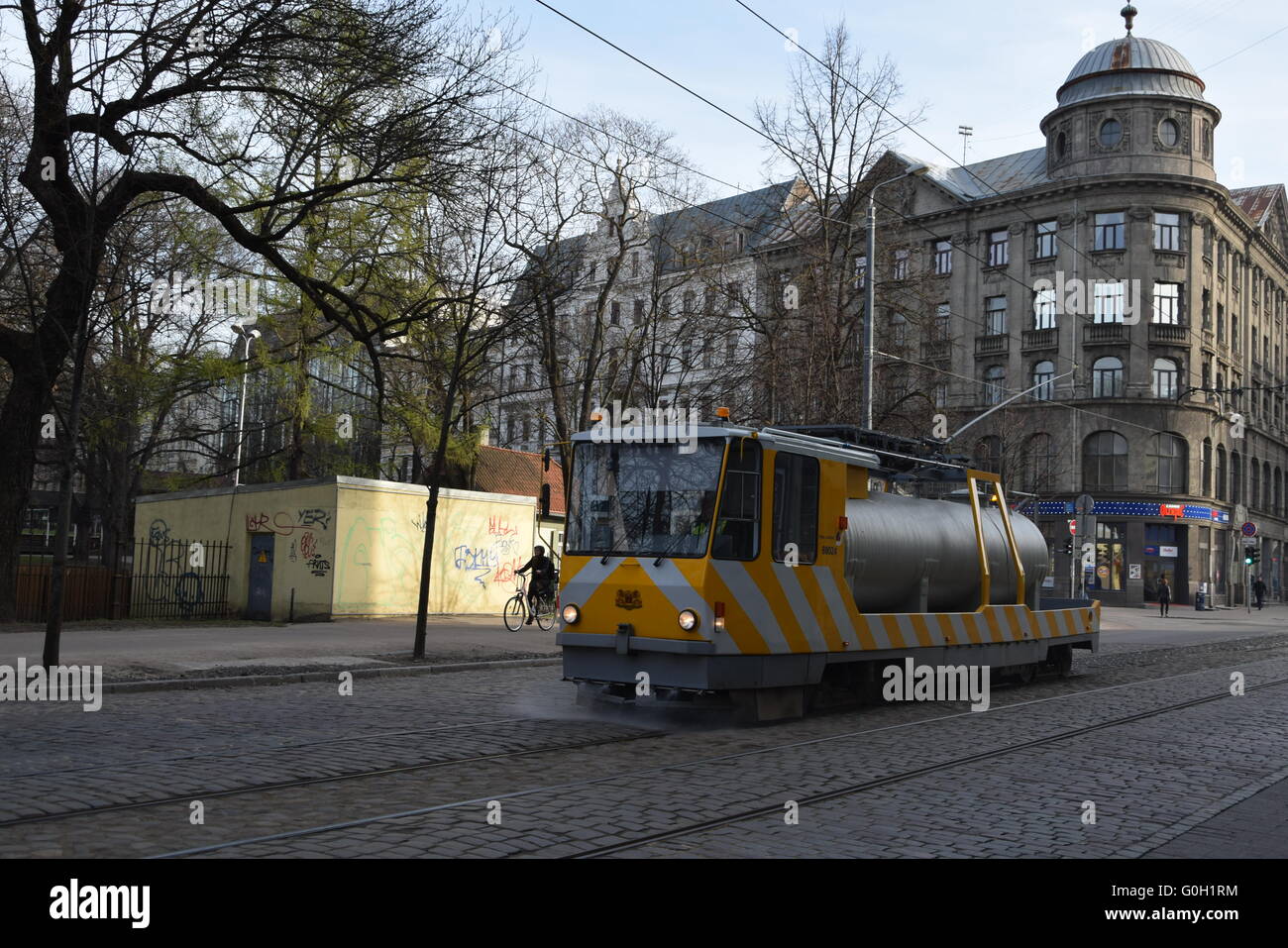 Riga tram in city surrounds: track layout, stops arrangement and famous ...