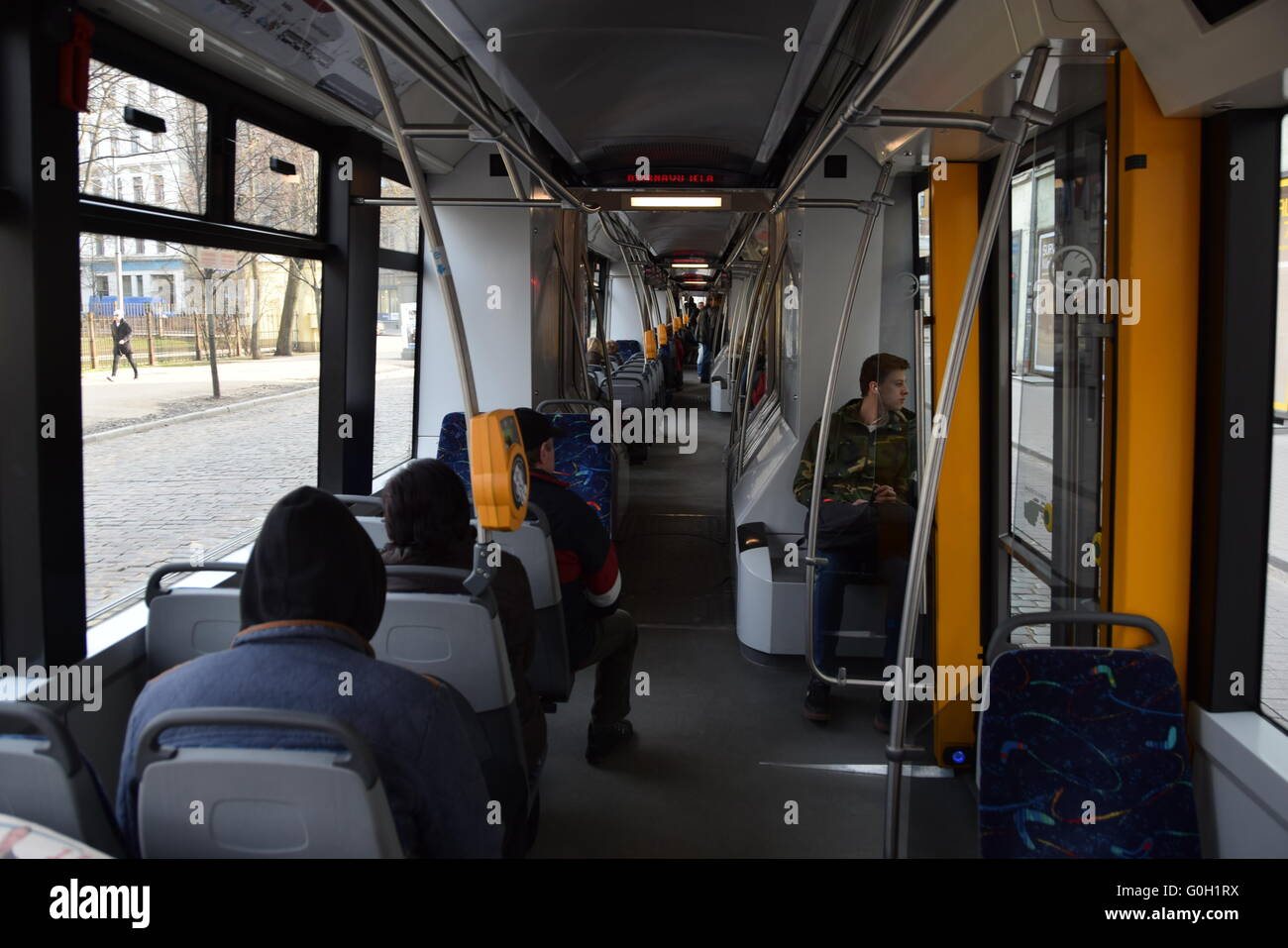 Riga tram in city surrounds: track layout, stops arrangement and famous ...