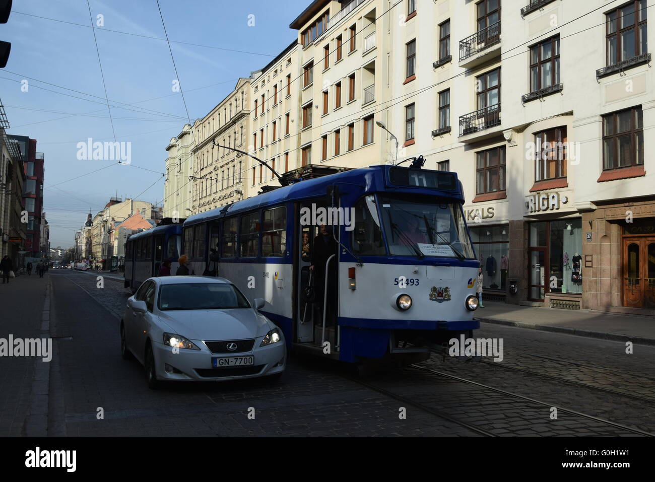 Riga tram in city surrounds: track layout, stops arrangement and famous ...