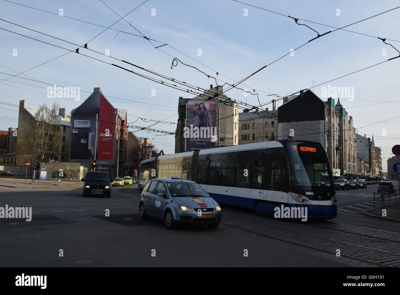 Riga tram in city surrounds: track layout, stops arrangement and famous ...