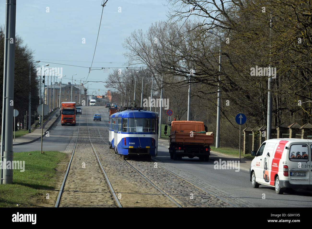 Riga tram in city surrounds: track layout, stops arrangement and famous ...
