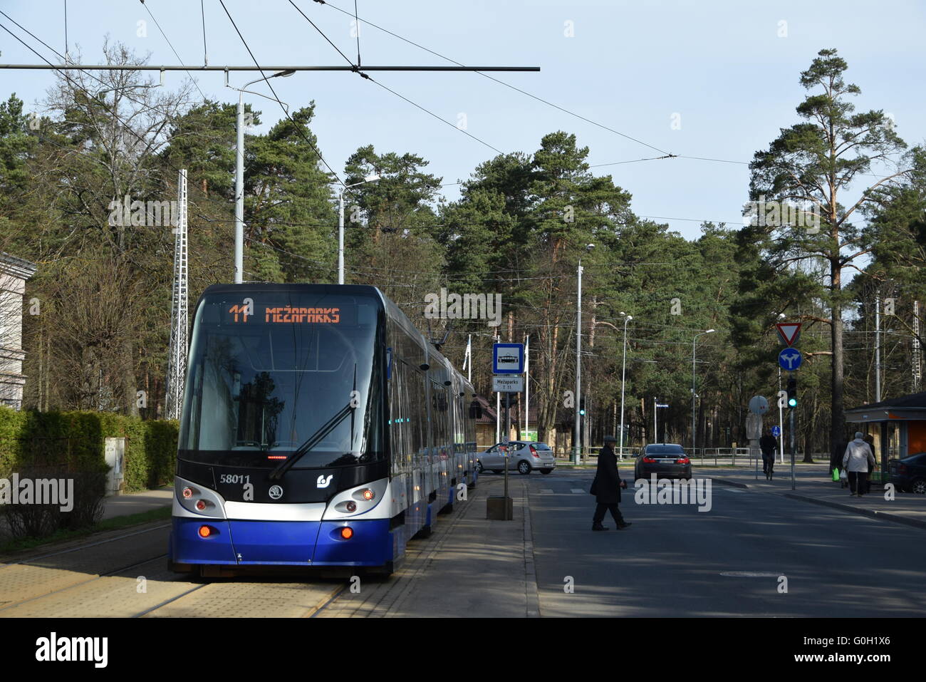 Riga tram in city surrounds: track layout, stops arrangement and famous ...