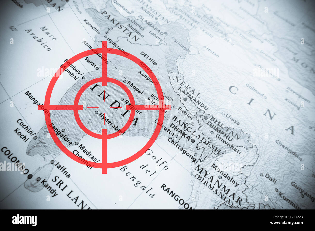 Aerial target on India Stock Photo - Alamy