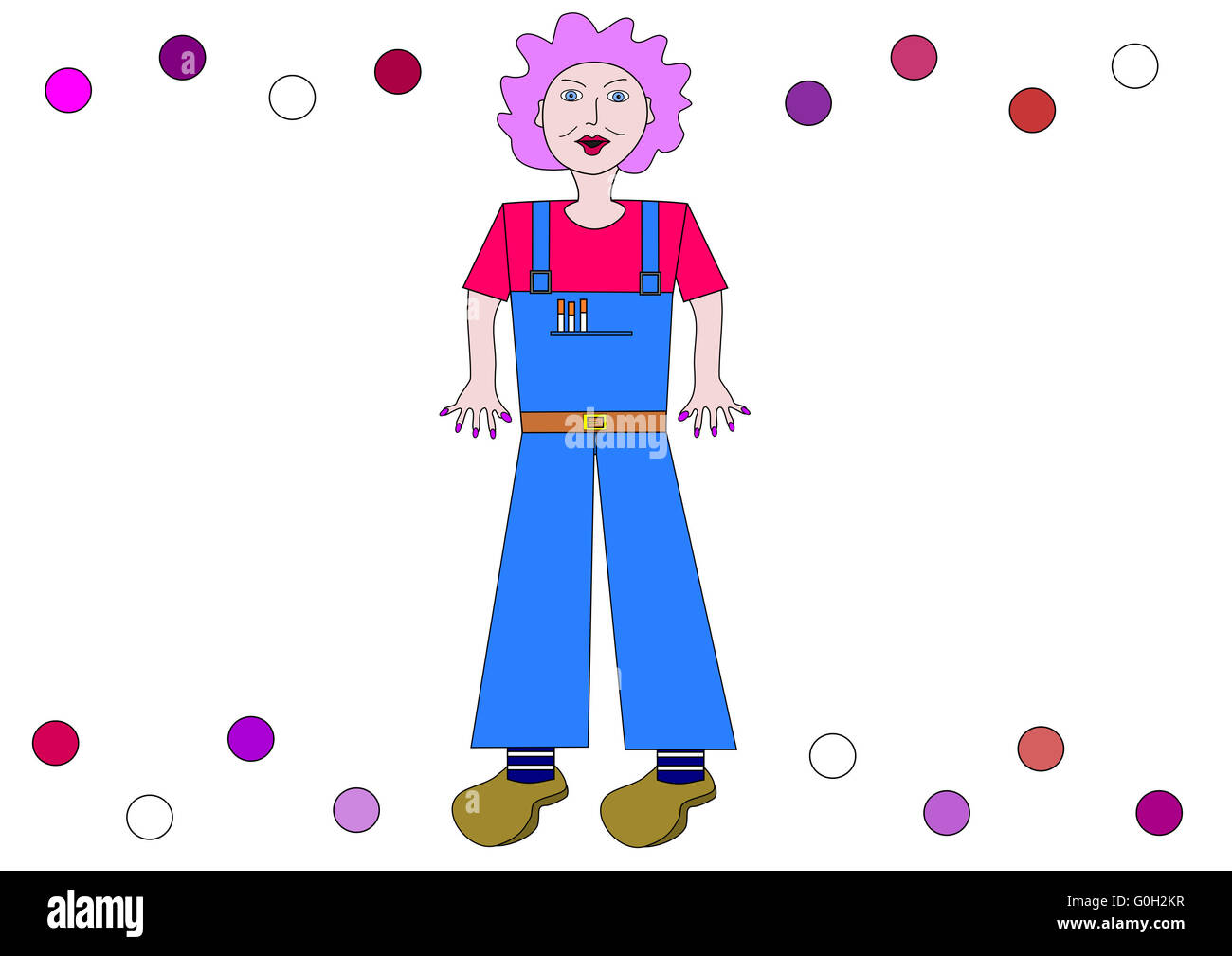 Dungarees illustration hi-res stock photography and images - Alamy