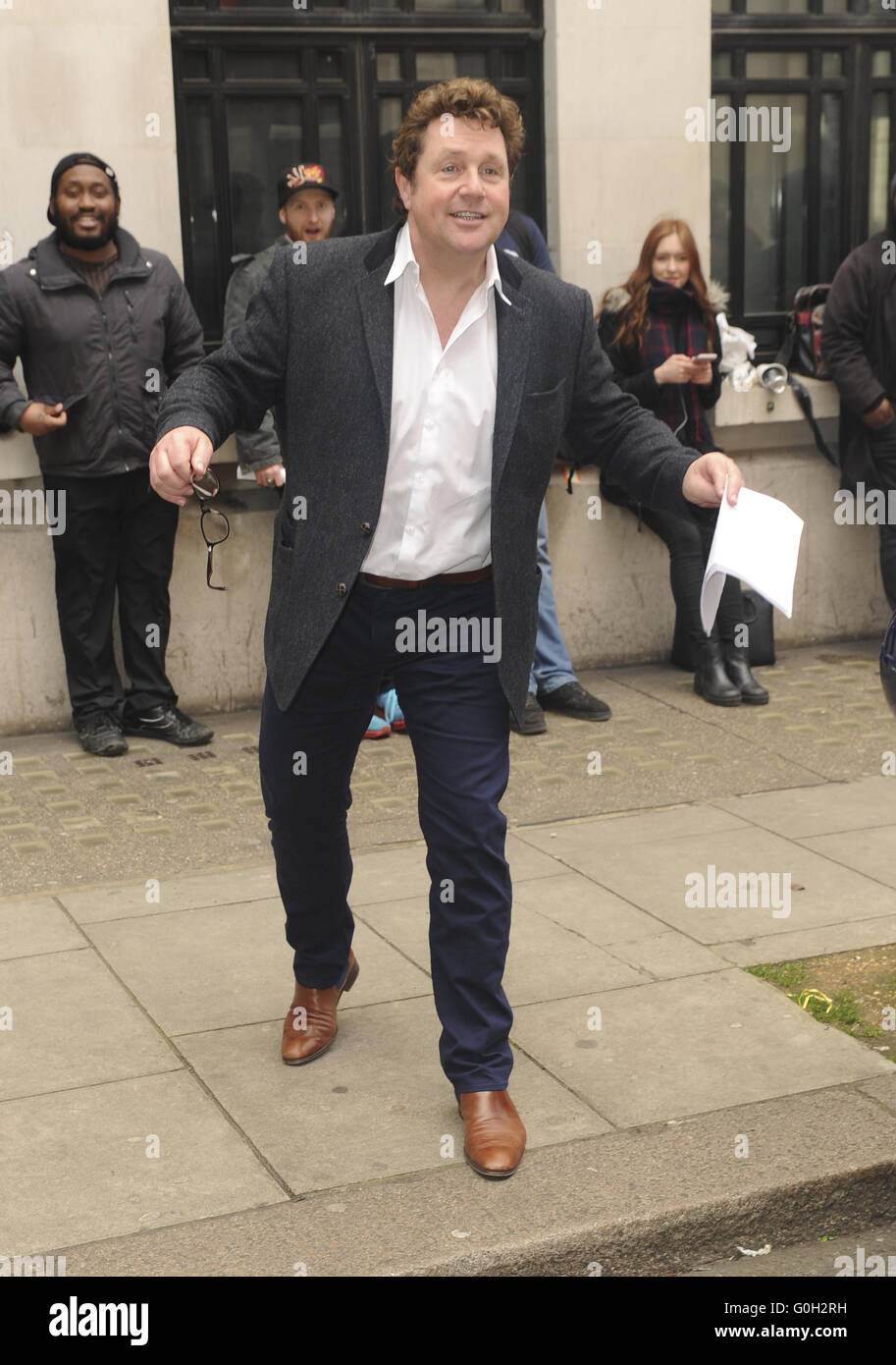 various celebrities seen arriving at BBC Radio 2 Featuring: Michael ...