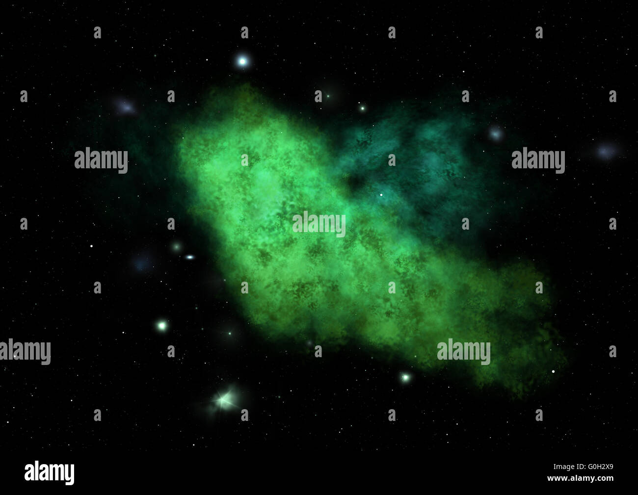 Star field in space and a nebulae Stock Photo - Alamy