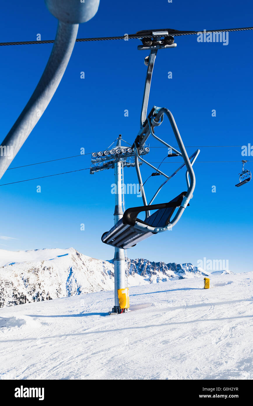 chair lift for skiing Stock Photo - Alamy