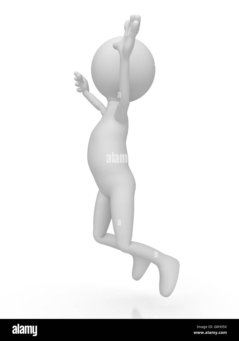 Person jumping on white background Stock Photo - Alamy