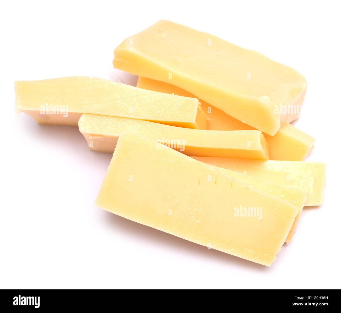 pieces of cheese isolated on white background Stock Photo - Alamy