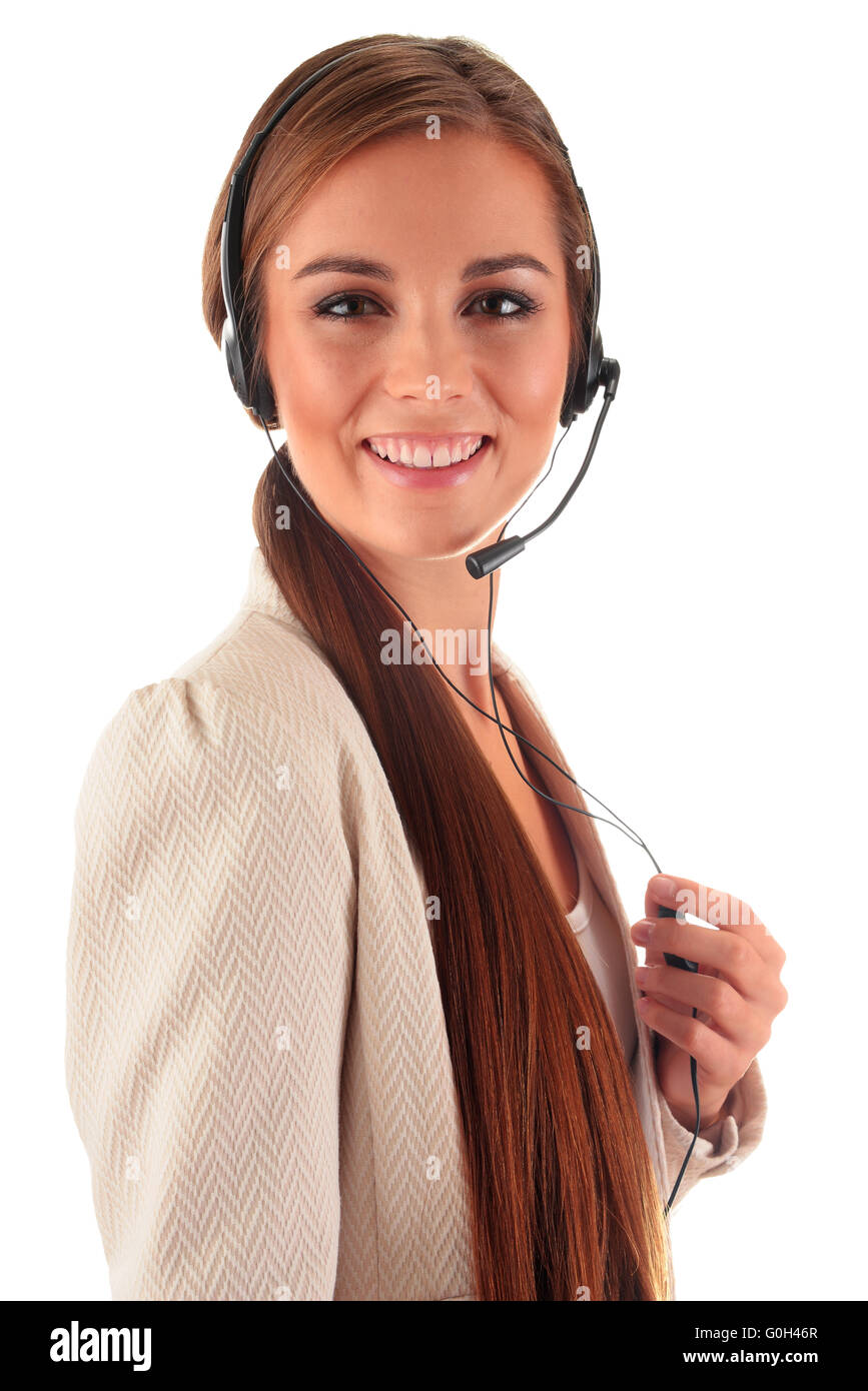 Call center operator. Customer support. Helpdesk Stock Photo - Alamy
