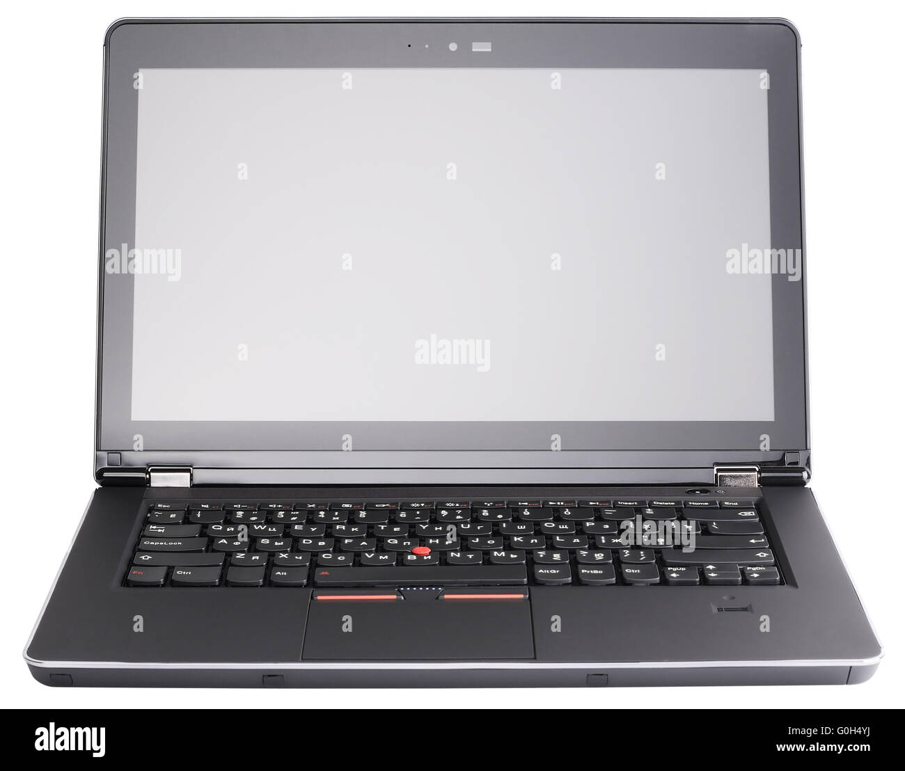 Laptop (notebook) front view isolated on the white Stock Photo - Alamy