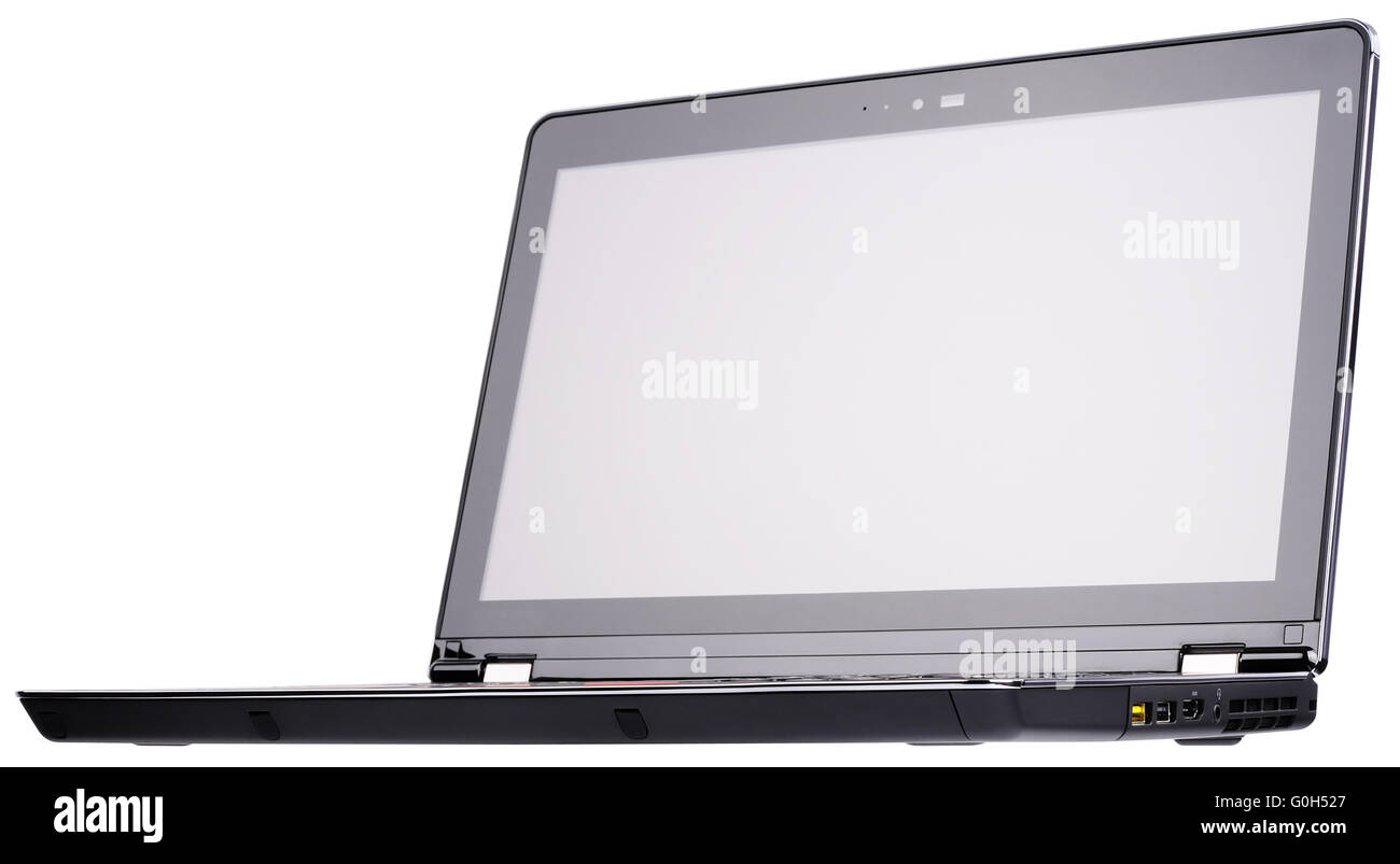 Laptop (notebook) isolated on the white background Stock Photo - Alamy
