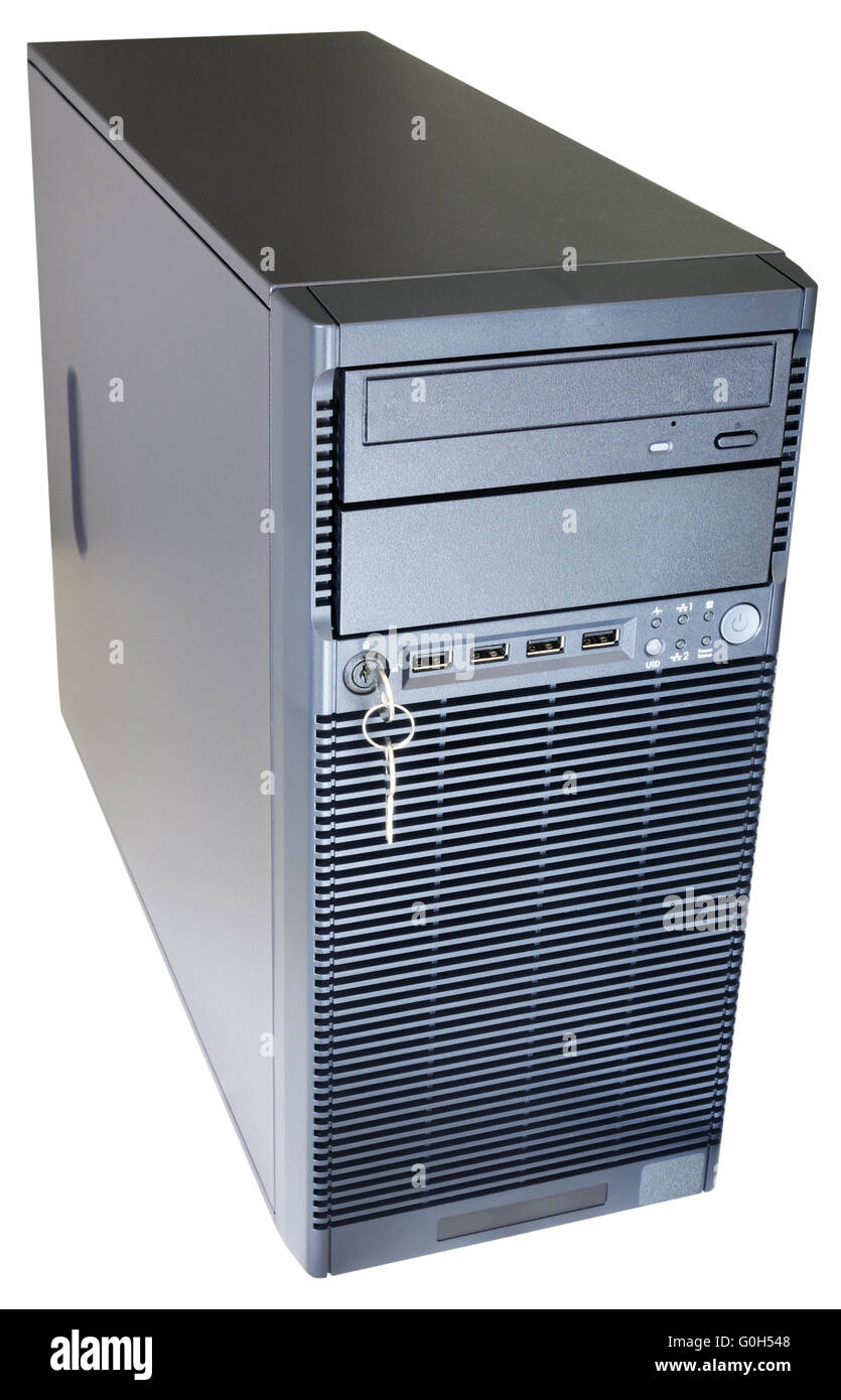 Desktop network server isometric view isolated on the white background ...