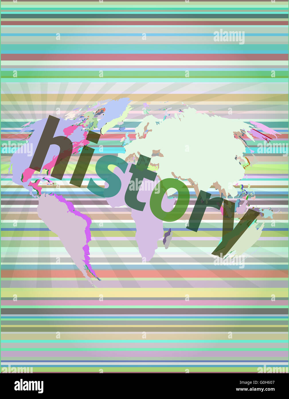Time concept: history on digital background vector illustration Stock ...
