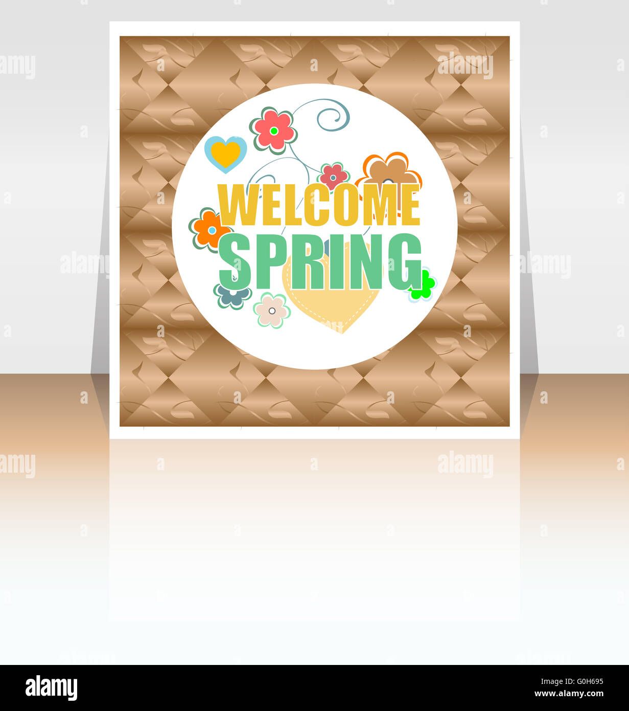 Welcome Spring Holiday Card. Welcome Spring Vector. Welcome Spring ...