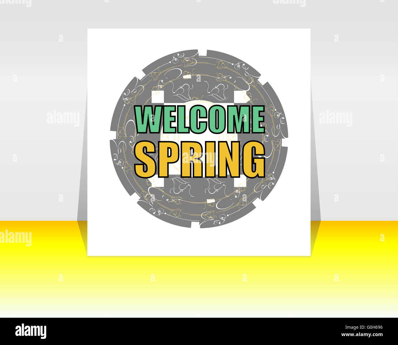 Welcome Spring Holiday Card. Welcome Spring Vector. Welcome Spring ...
