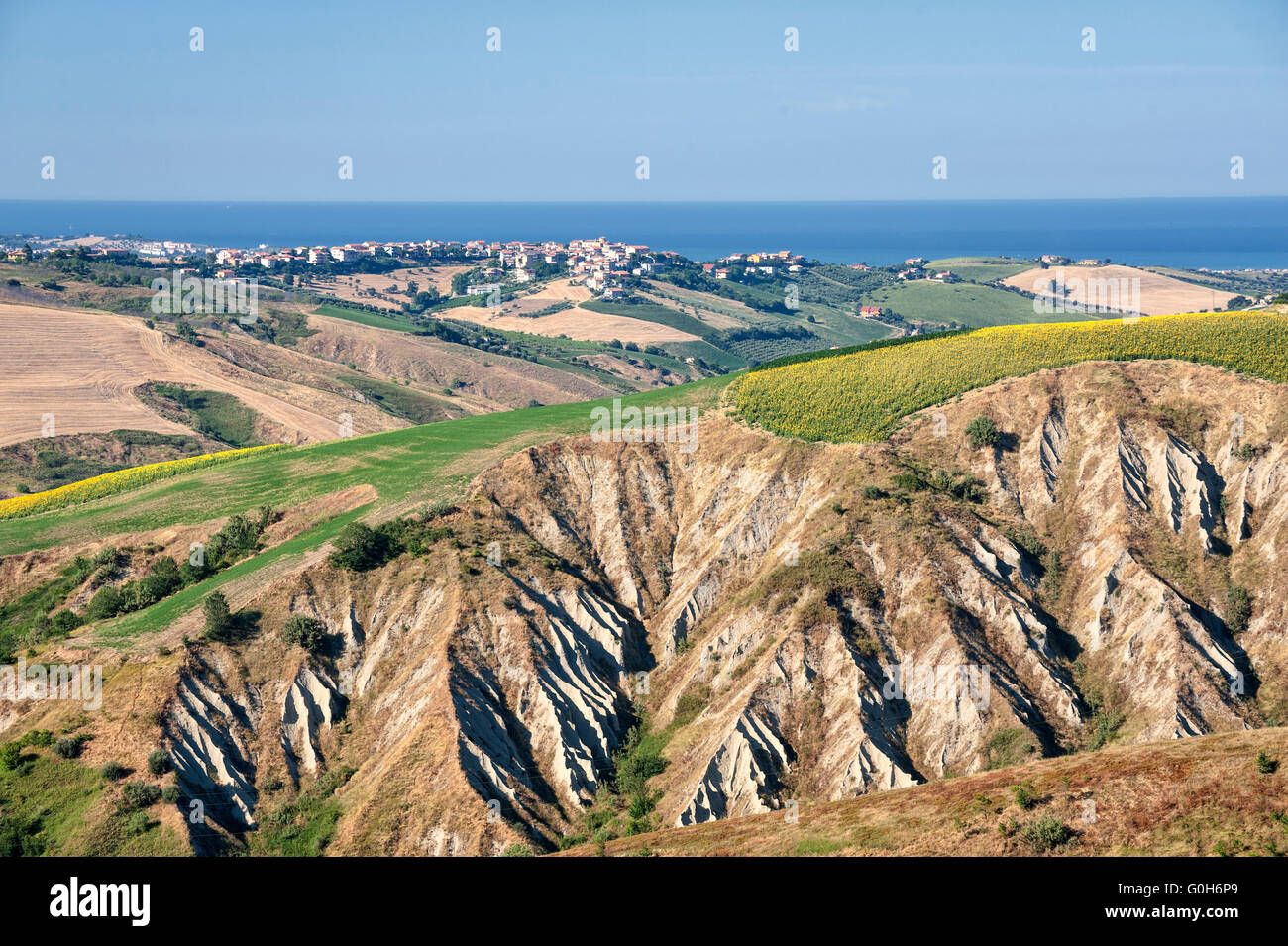 Atri Natural Park (Teramo, Abruzzi, Italy), landscape at summer ...