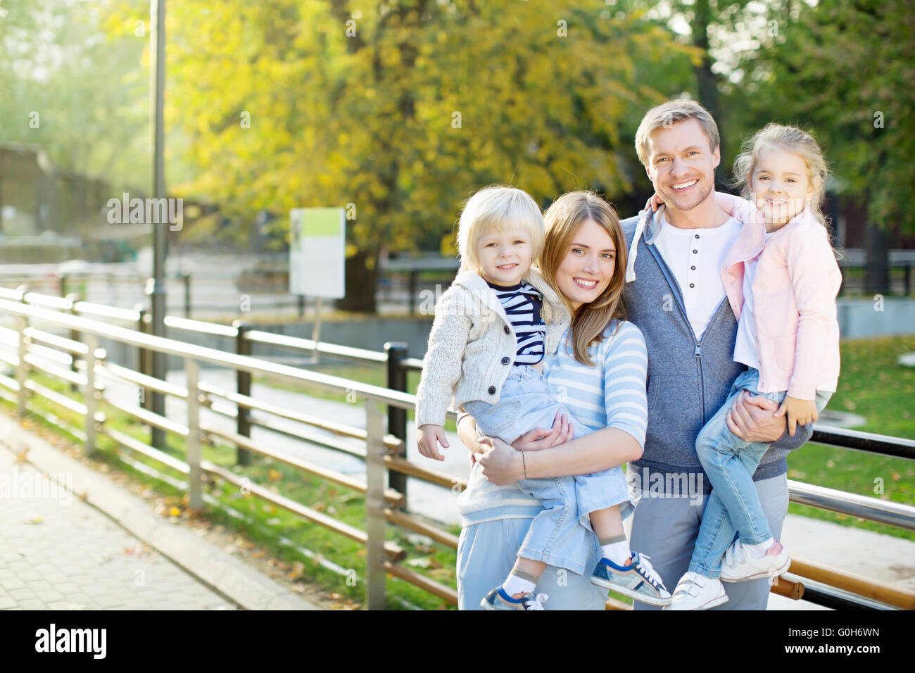 Family with children Stock Photo - Alamy