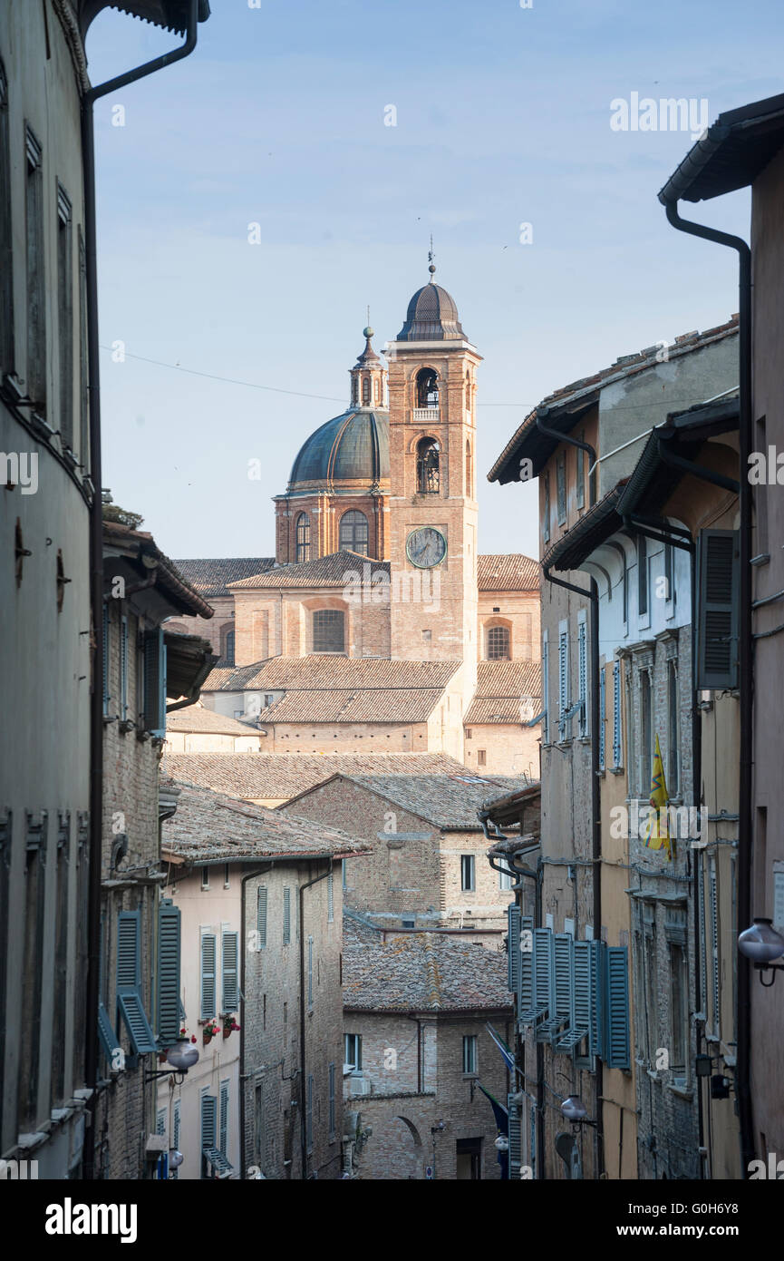 Urbino (Marches, Italy): historic building of the Renaissance era Stock ...