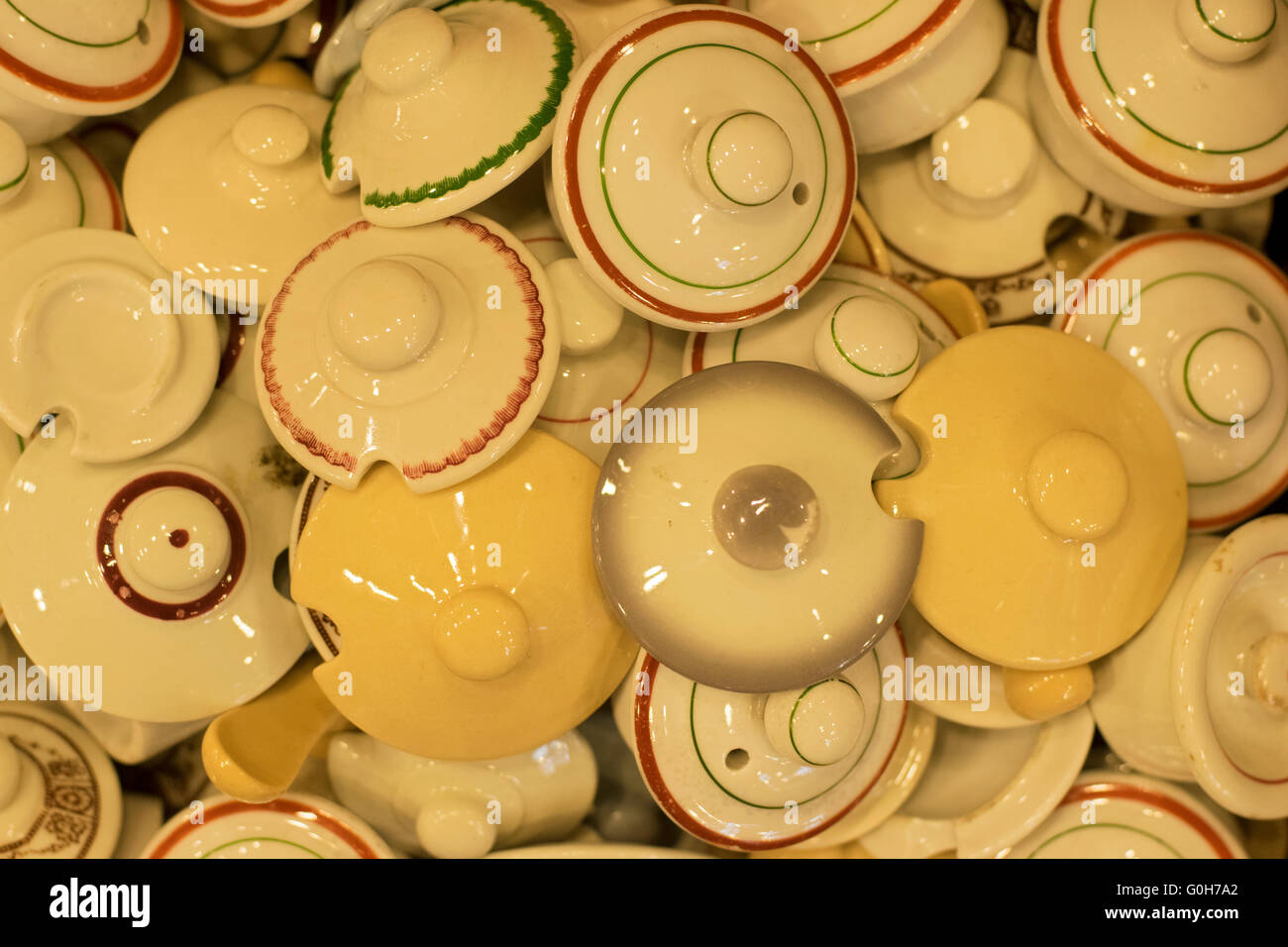 Vintage bowl lids for sale at the Fish's Eddy store on Broadway in ...